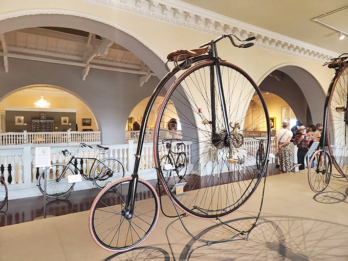 Penny-farthings: When cyclists decided regular bikes were just too darn easy. It's the original "look Ma, no hands!" machine.