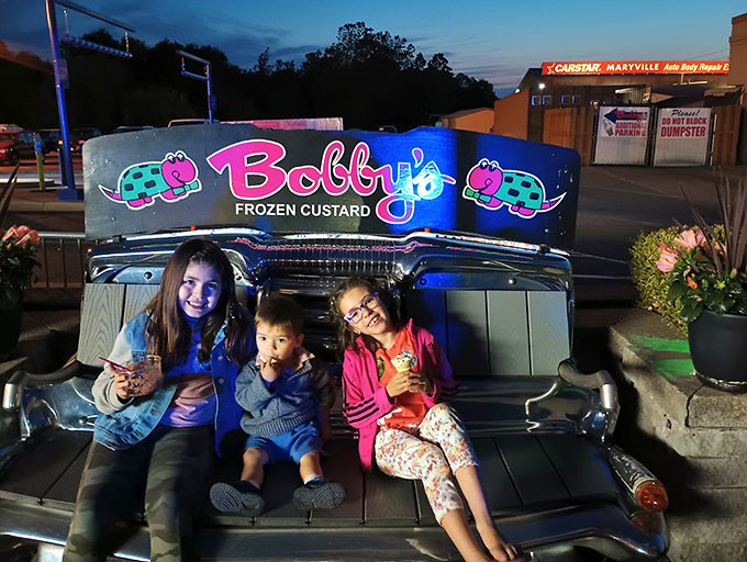 Kids and custard: A match made in heaven. Creating sweet memories, one scoop at a time.