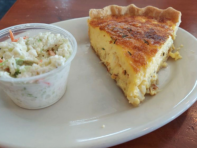 Quiche me, I'm dreaming! Helen's crab quiche is a slice of savory paradise that would make Julia Child swoon.