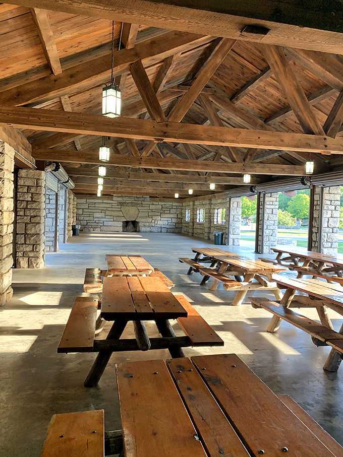 Rustic charm meets modern comfort. This picnic spot is like your favorite flannel shirt &ndash; cozy, familiar, and always in style.