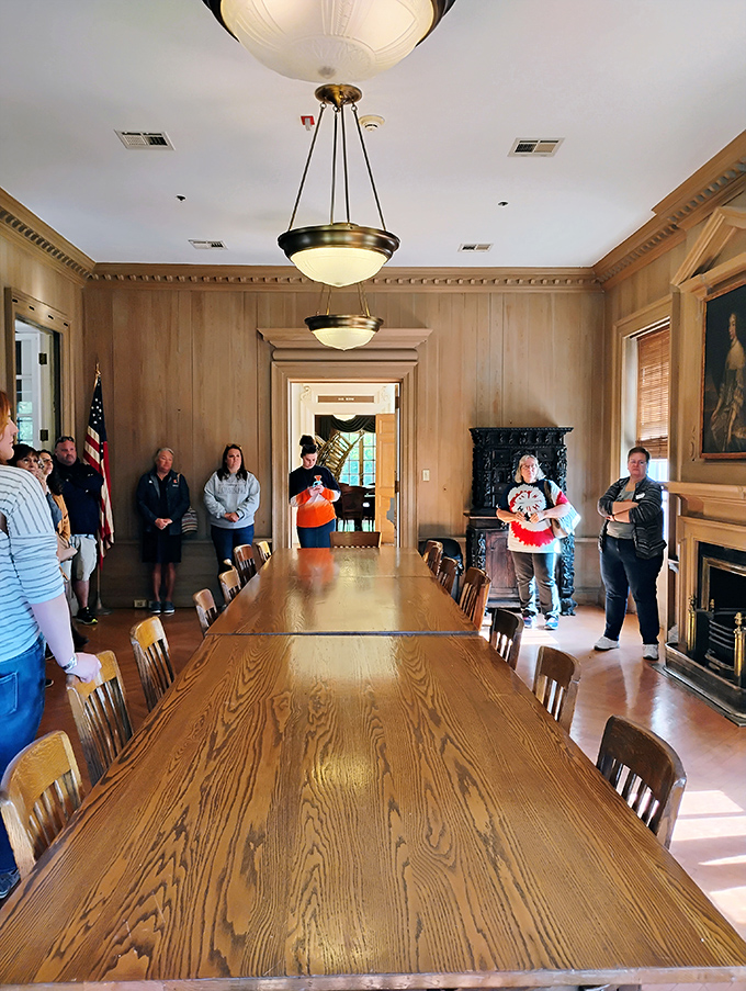 "History class was never this fun! Our intrepid tour guide leads the charge through Allerton's storied halls. No pop quiz, we promise!"