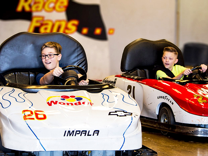 Start your engines, pint-sized speed demons! These go-karts are like the Indy 500 for the lollipop league. Just remember, the checkered flag doesn't mean "floor it to the pizza parlor."