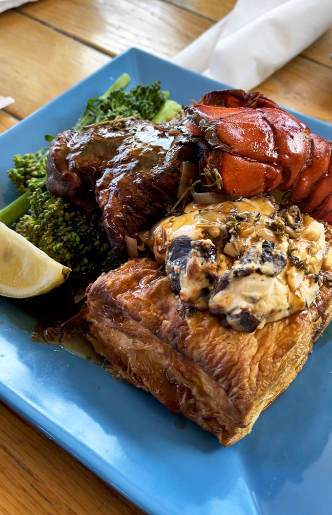 Surf and turf just got a fancy makeover! This lobster and steak Wellington is what happens when land and sea decide to throw a party in pastry.