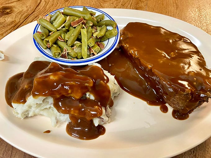 Meatloaf that could make a vegetarian question their life choices. Comfort food so good, it should come with a hug.
