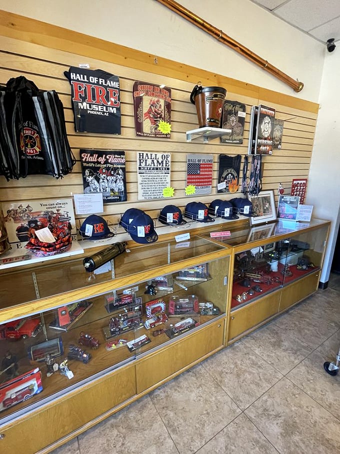Can't buy a fire truck? No problem! Take home a piece of firefighting history with these mini engines and authentic gear.