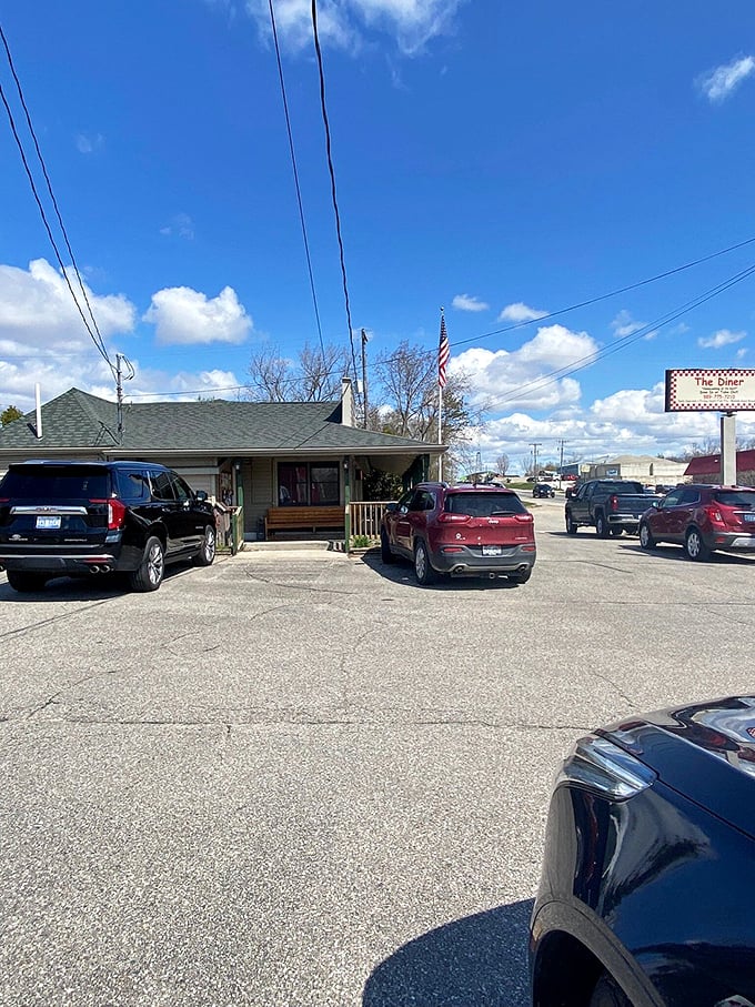 Park your appetite here! The Diner's lot is like a starting line for your taste bud marathon.