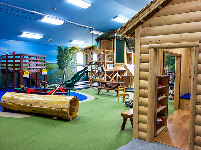 Who needs Munchkinland? This play area is a technicolor dream for little ones (and the young at heart).