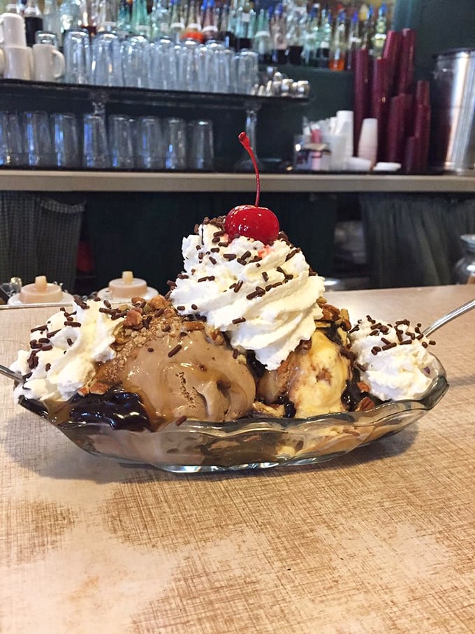 Holy cow, what a sundae! This towering treat is what ice cream dreams are made of &ndash; just don't tell your dentist.