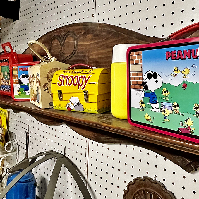 Great Scott! These vintage lunchboxes are a DeLorean ride straight back to childhood. Peanuts, anyone?