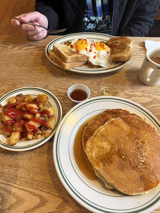 Breakfast of champions! With pancakes this good, who needs gold medals? Pass the syrup, please!