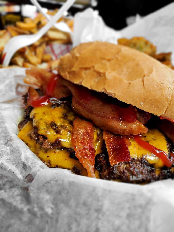 Ladies and gentlemen, meet the burger of your dreams. It's got more layers than a Shakespeare play and twice the drama.