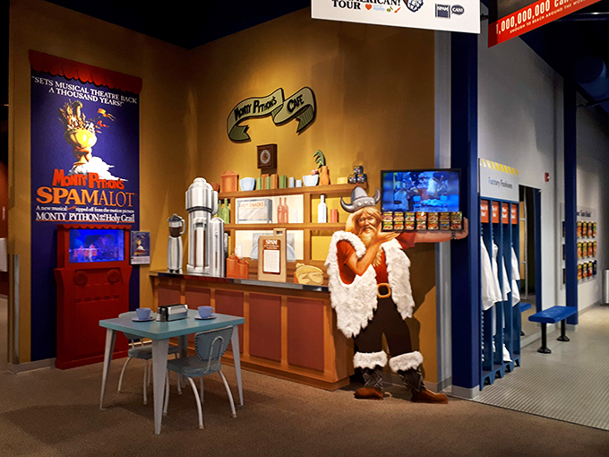 Monty Python meets meat in this quirky cafe exhibit. It's enough to make you burst into a chorus of the SPAM song!