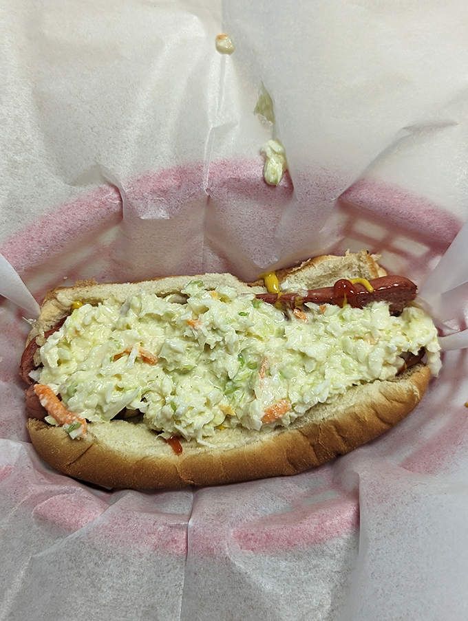 Coleslaw so good, it could make you forget about the hot dog. Almost. Let's call it a delicious distraction.