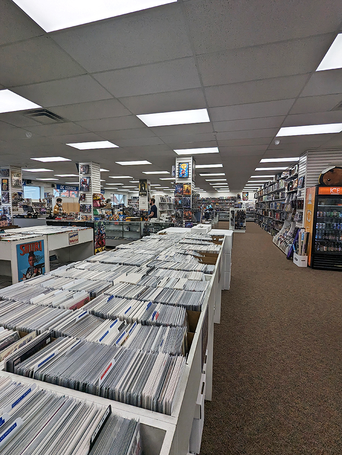 Comic book alley: where superheroes lounge between saving the world and you can catch up on their latest escapades.