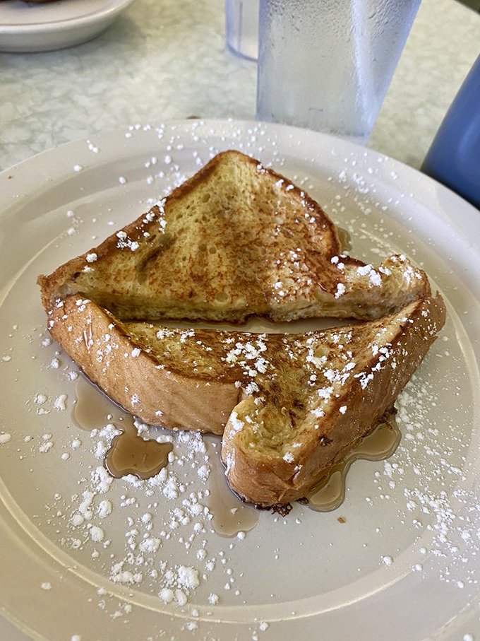 French toast fantasy! This golden-brown beauty is so good, it might make you say "Ooh la la!" in a Wisconsin accent.