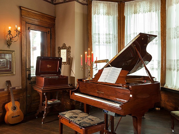 Piano, piano on the wall, who's the fairest of them all? This music room is so fancy, even Mozart would feel underdressed.