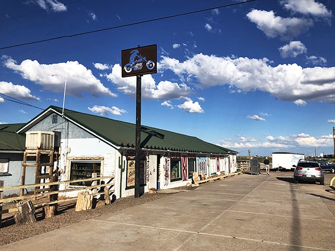 Behold, the oasis of oddities! This exterior view is like a siren call to road-trippers and curiosity seekers alike.