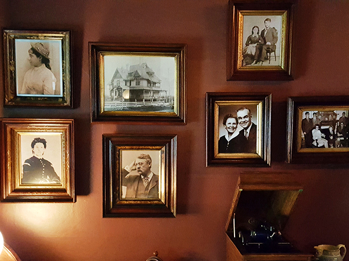 Wall of fame, Victorian style! These photos tell more stories than your great-aunt after her second glass of sherry.