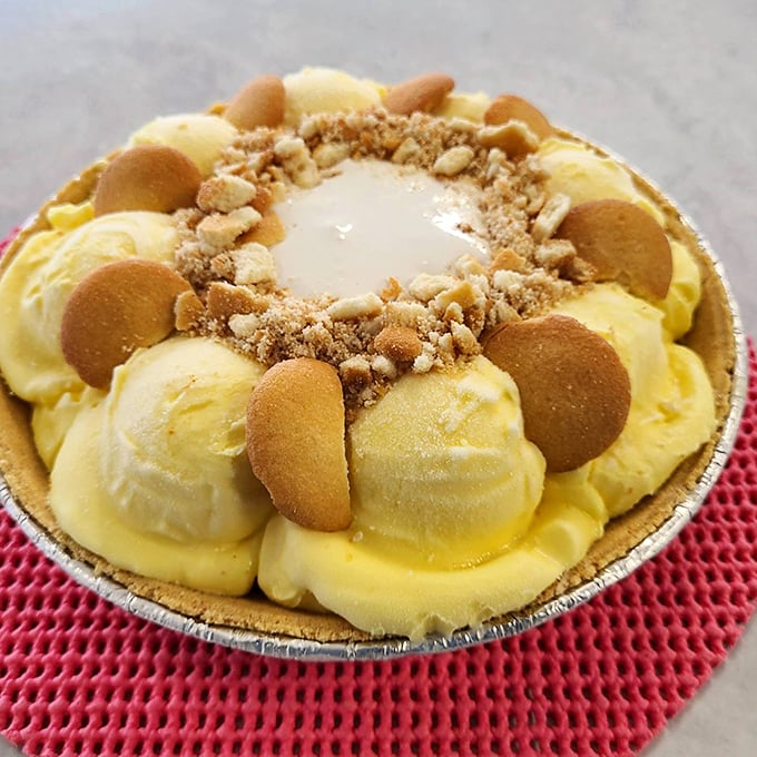 Pie in the sky dreams, realized! This sunny delight is what happens when custard and sunshine have a delicious love child.