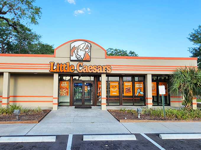 Pizza fit for a king... or at least a little Caesar. Even in small-town Florida, you can get a slice of the good life.