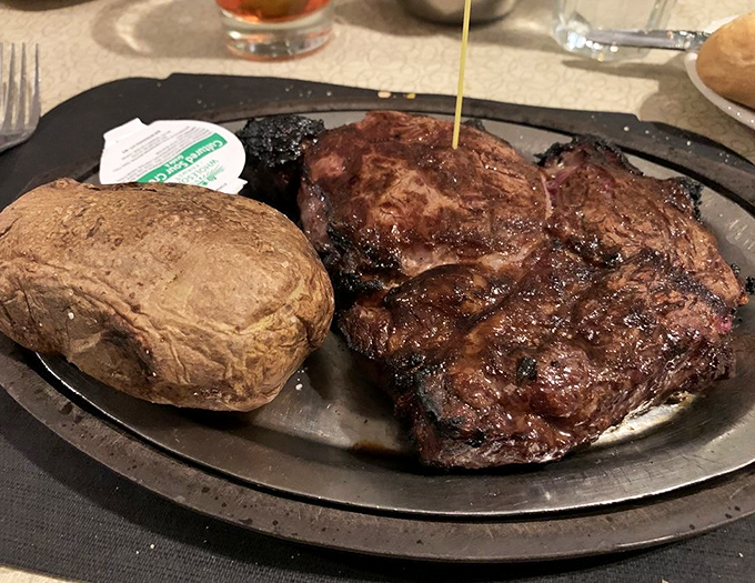 The rib eye that launched a thousand food comas! This steak is so perfectly cooked, it could bring peace to warring nations.