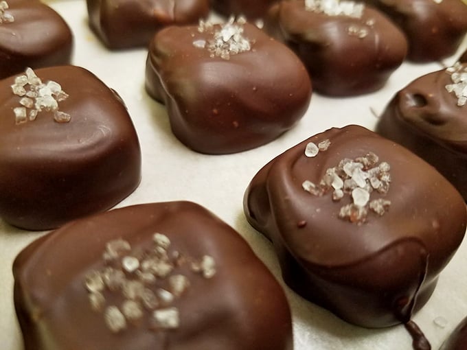 Sea salt caramels: The perfect marriage of sweet and salty. It's like a beach vacation for your taste buds, minus the sand in uncomfortable places.