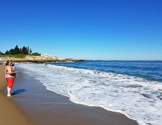 Surf's up, buttercup! This shore is serving up waves saltier than a sailor's vocabulary, with a side of pure Maine magic.