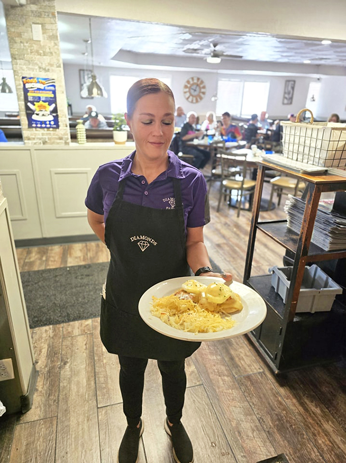 Meet your culinary superhero, armed with a plate of cheesy goodness. Not all heroes wear capes; some wear aprons and serve happiness.