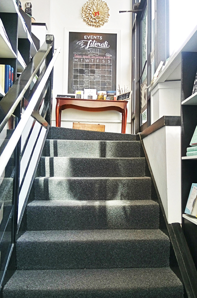 Stairway to reader's heaven. Each step brings you closer to literary nirvana.