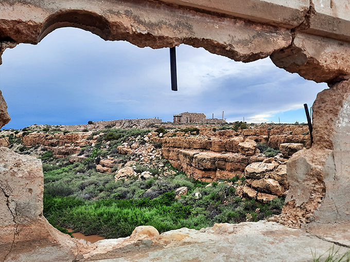 Natural frames capture the wild beauty of the canyon, where ancient stone meets endless sky.