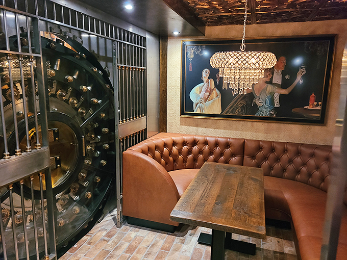 VIP seating that's equal parts "The Godfather" and "The Great Gatsby." Sink into these leather booths and feel like a million bucks &ndash; no offshore account required.