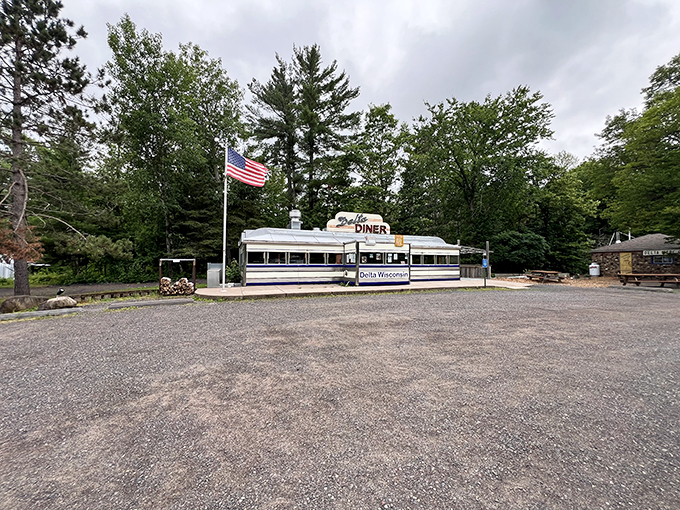 Navigate to nostalgia in the Northwoods. This shiny diner is the perfect place to put your road trip in park and your fork in action.