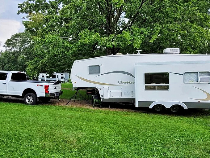 Home sweet home-away-from-home! Camping at Devil's Lake: where 'roughing it' comes with a side of breathtaking scenery.