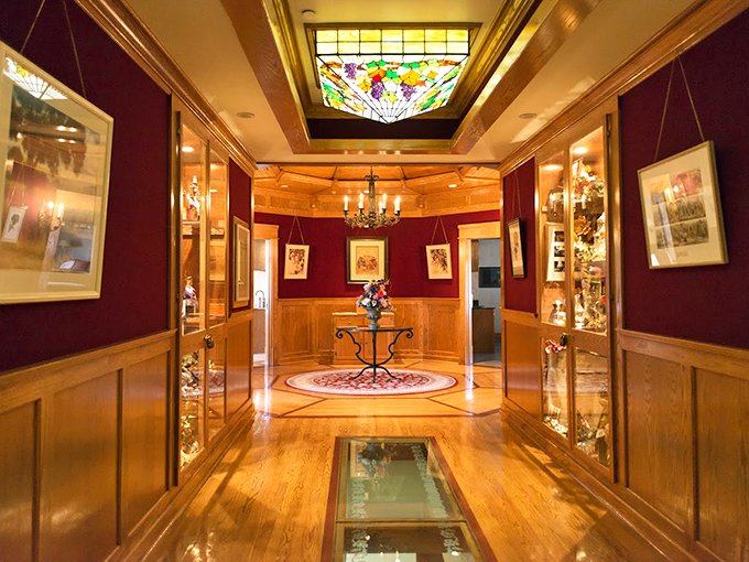 Talk about a grand entrance! This hallway is giving off serious "Beauty and the Beast" library vibes, minus the talking furniture.