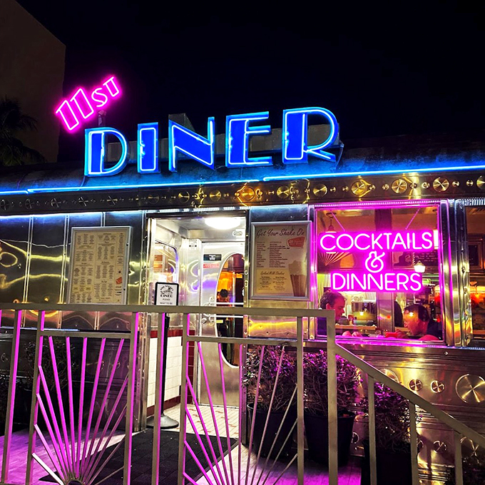 When the sun goes down, the neon turns up! This isn't just a sign—it's an invitation to step into a world where the night is always young and the milkshakes are always flowing.