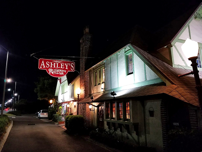 Nighttime enchantment: When the sun goes down, Ashley's transforms into a beacon of culinary delight.