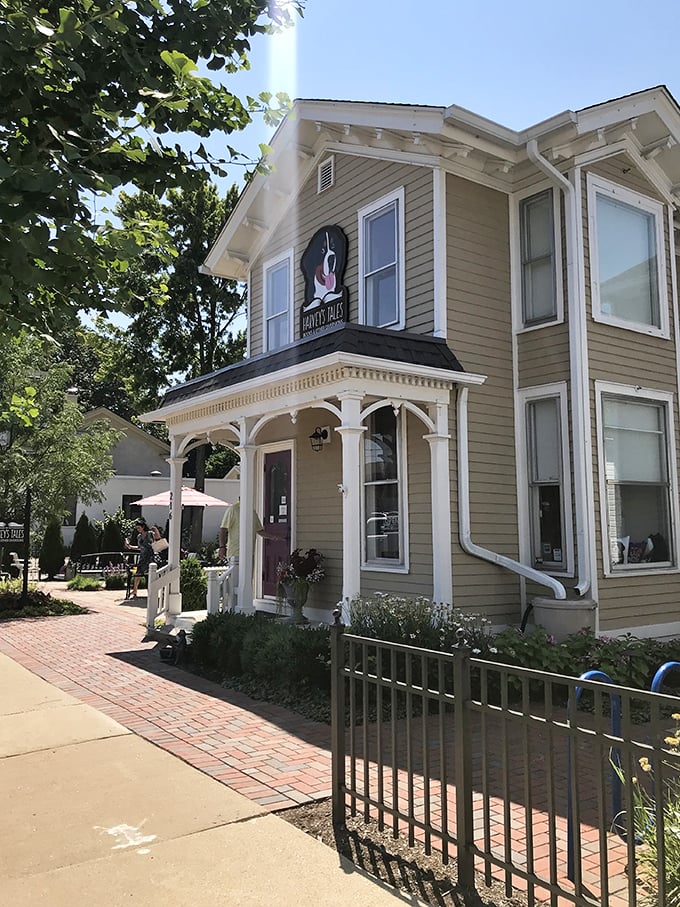 A sunny invitation to literary bliss. This charming exterior promises a world of wonder within &ndash; and delivers in spades!