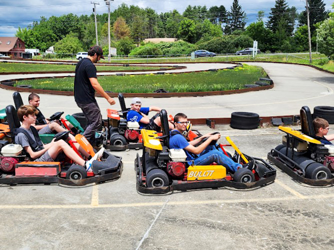 And they're off! These racers are channeling their inner Mario Andretti. May the best driver win &ndash; and may the losers buy the pizza!