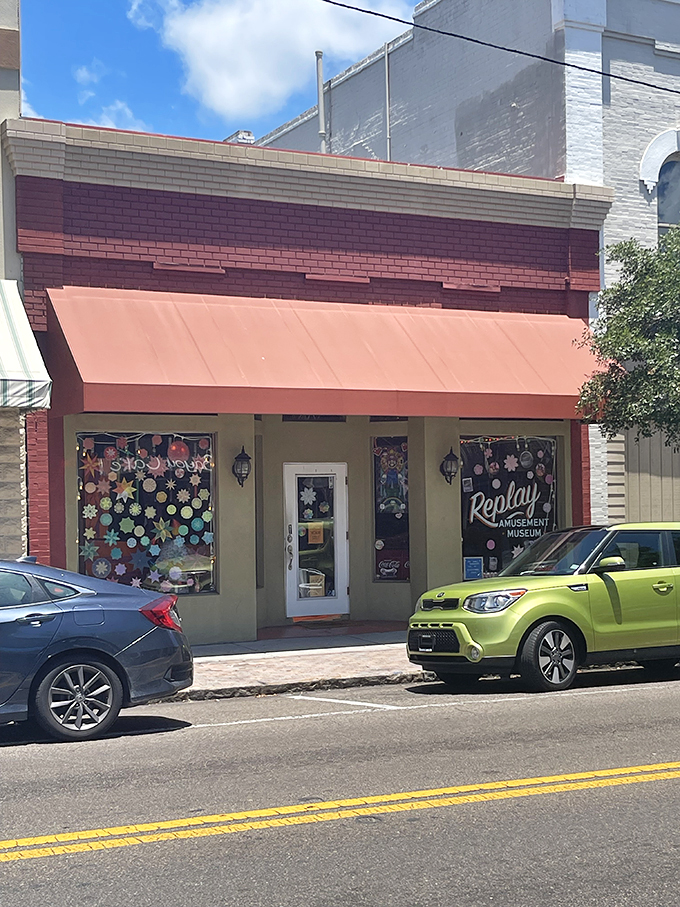 Flower power meets pixel power! Replay's storefront is an inviting oasis in a sea of modern distractions.