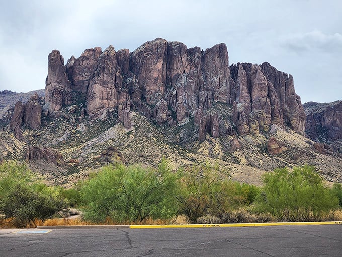 Behold the majestic Superstition Mountains! They're like nature's version of a Hollywood backdrop, but with 100% more mystery and fewer special effects.