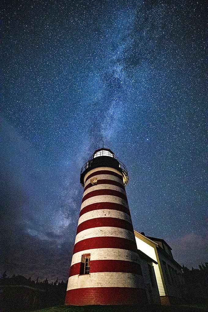 Starry night, Maine style! Van Gogh would be jealous &ndash; this lighthouse under the Milky Way is a masterpiece of cosmic proportions.