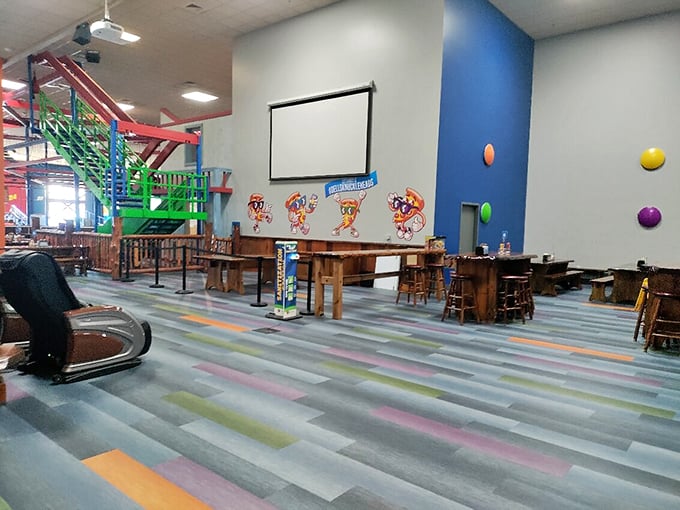 Refuel and recharge in this vibrant dining area. It's the perfect pit stop before diving back into the sea of fun!