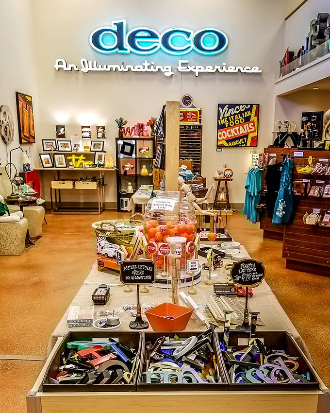 Souvenir shopping just got a whole lot brighter! This gift shop is where neon dreams and credit card nightmares come true.