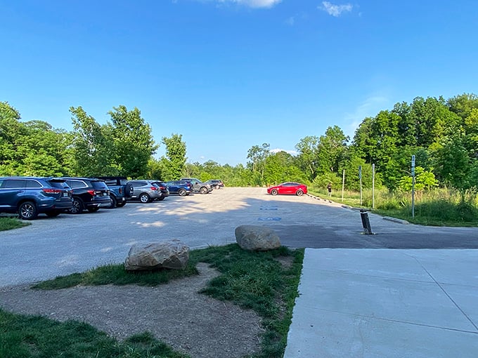 Park and play! This spacious lot ensures your adventure starts stress-free. After all, who wants to parallel park in paradise?