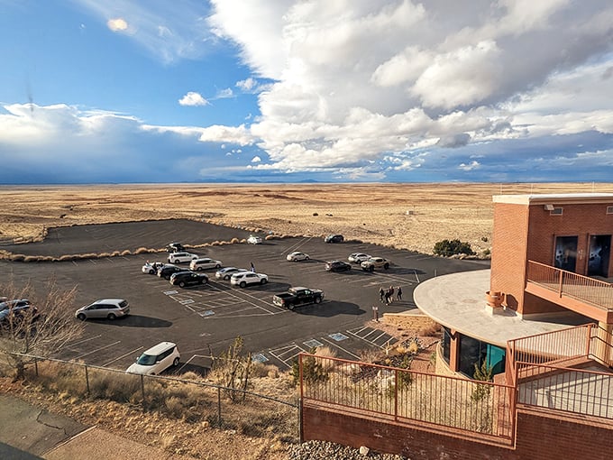 Parking with a view that's out of this world! Even the lot at Meteor Crater offers a reminder that you're about to embark on a truly stellar adventure.