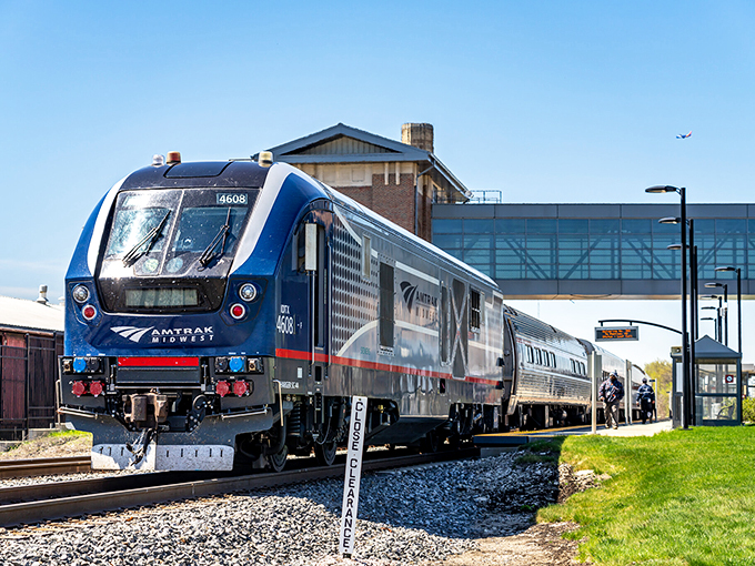 All aboard the cool train! This sleek Amtrak chariot proves that Allen Park is just a ticket away from your next big adventure.