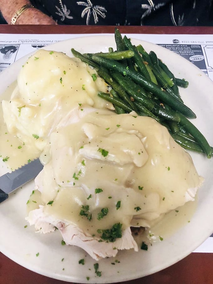 Talk turkey to me! This dinner special is like Thanksgiving decided to take an impromptu Florida vacation.