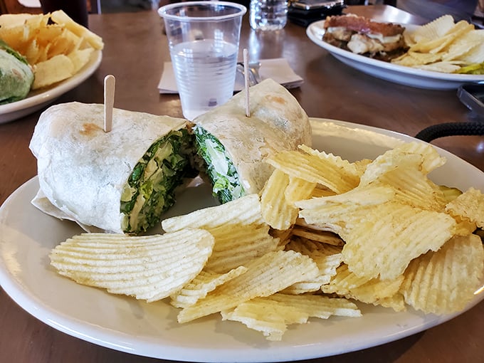 Green goodness wrapped up tight. This veggie wrap is like a salad that decided to get all dressed up.