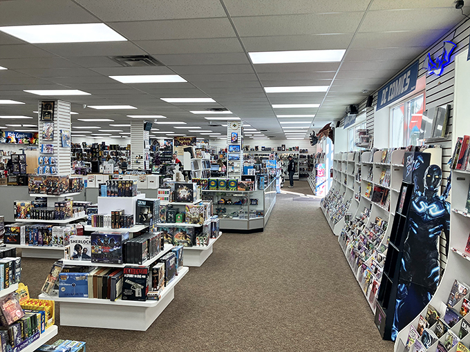 The motherlode of comic books! This aisle is longer than Superman's cape and twice as colorful.