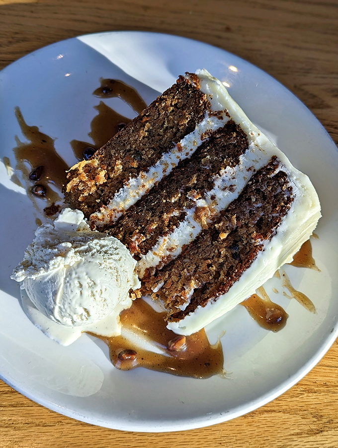 A slice of heaven that's more layered than a Minnesota winter wardrobe. This cake is the grand finale your taste buds have been waiting for.